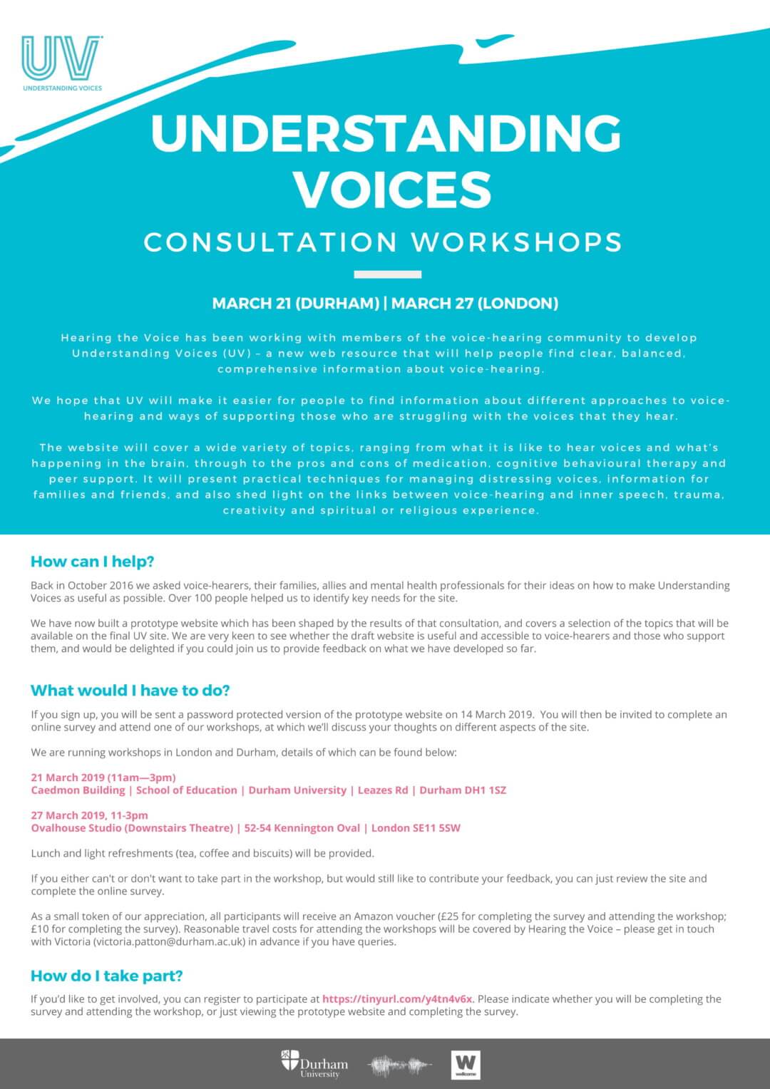 Understanding Voices Workshops: An invitation to voice-hearers and ...